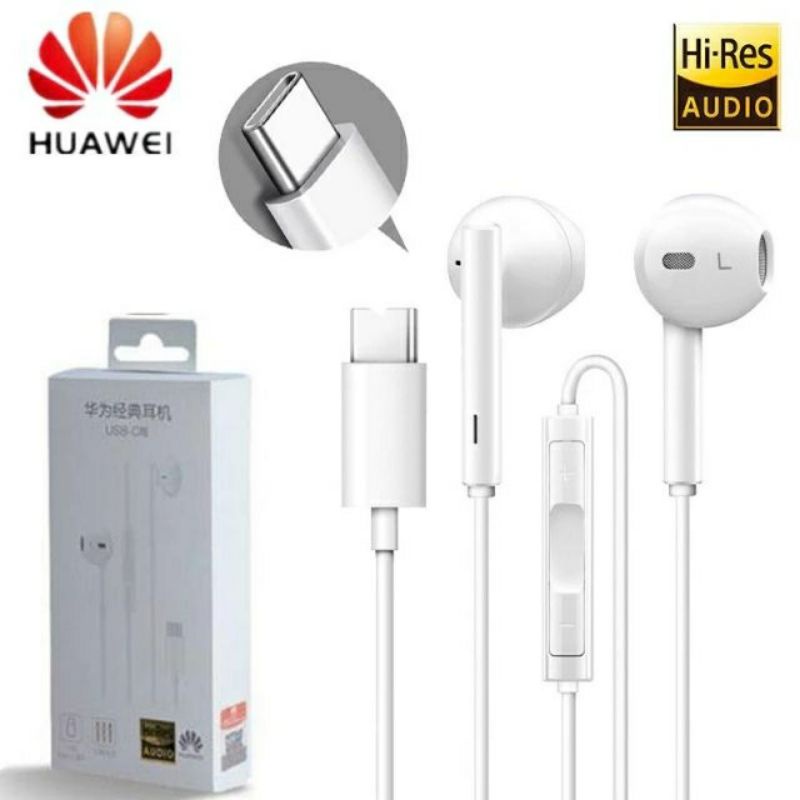 Huawei CM33 Type C Earphone Wired In-ear Handsfree Headset with Mic ...