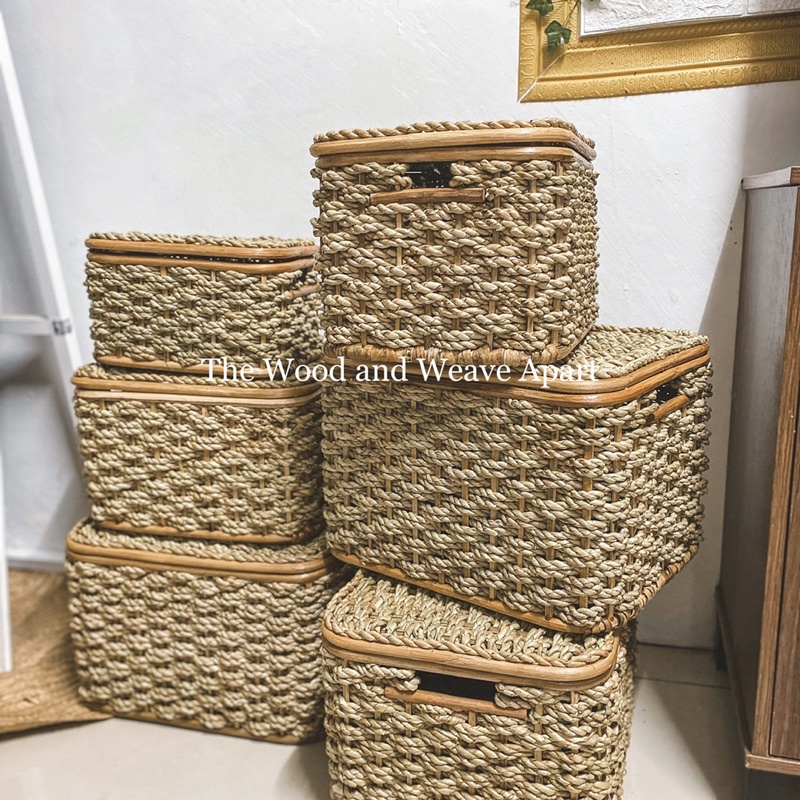 Rattan Basket Organizers with cover (READ DESCRIPTION BEFORE CHECK OUT ...