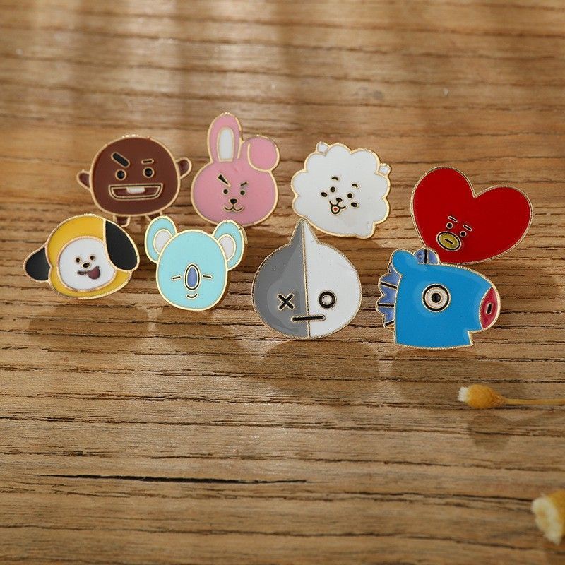 BT21 BTS Brooch Badge Kpop Collection Collectible Fashion Mang Van Tata ...