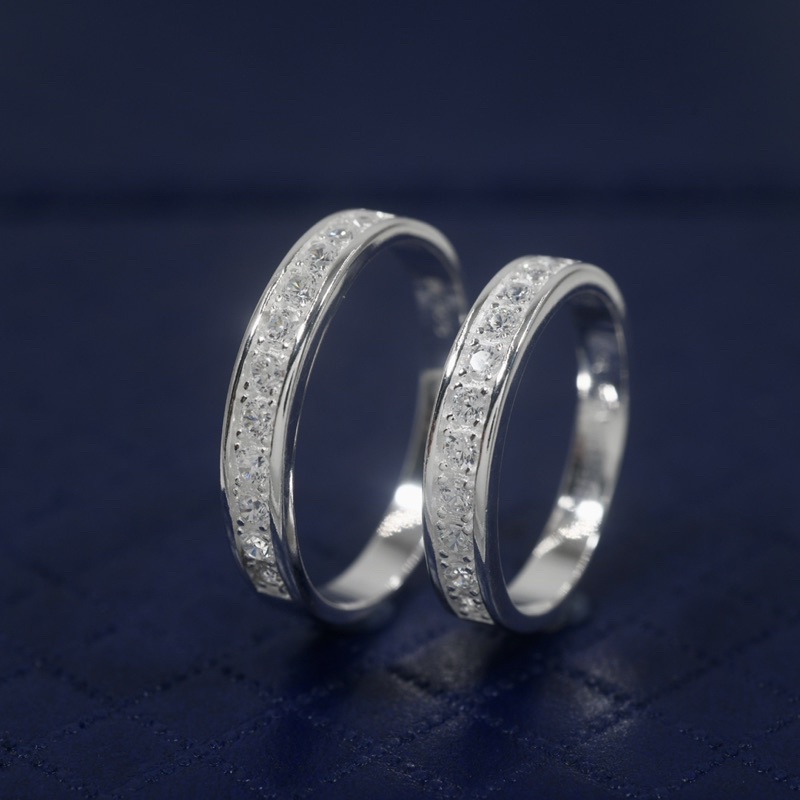 KS silver original 925 italy silver CP059 （couple ring) | Shopee ...
