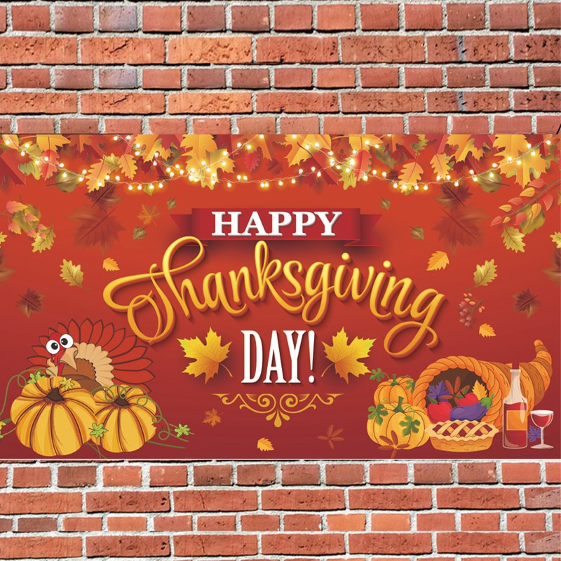 Fall Pumpkin Thanksgiving Backdrops Autumn Harvest Forest Maple Leaf ...