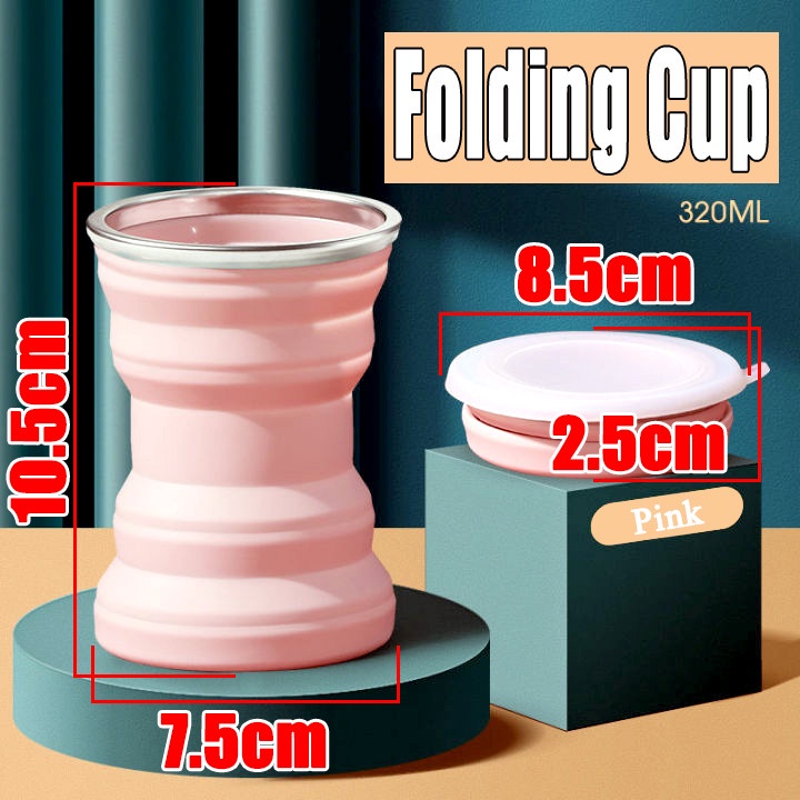 Heat Resistant Folding Drinking Cup Mug Portable Water Cups Rubber ...