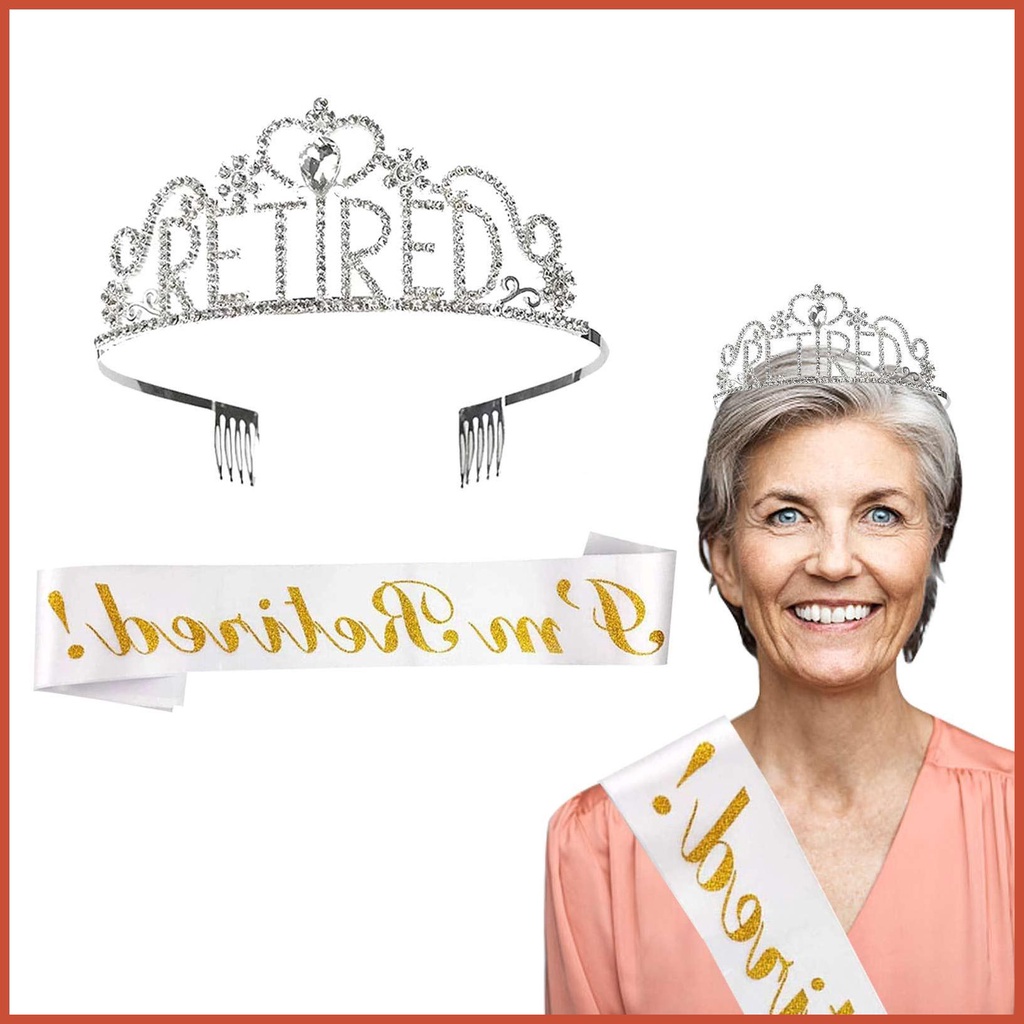 Retirement Party Decorations Happy Retirement Decorations Crown Strap ...