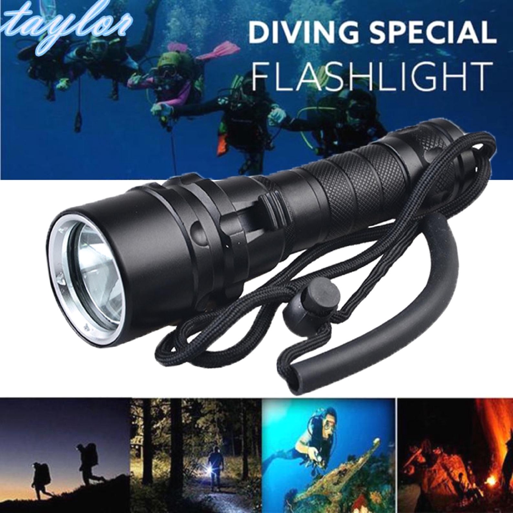 Scuba Diving Flashlight Dive Torch 1200Lumen IPX8 Waterproof Underwater ...