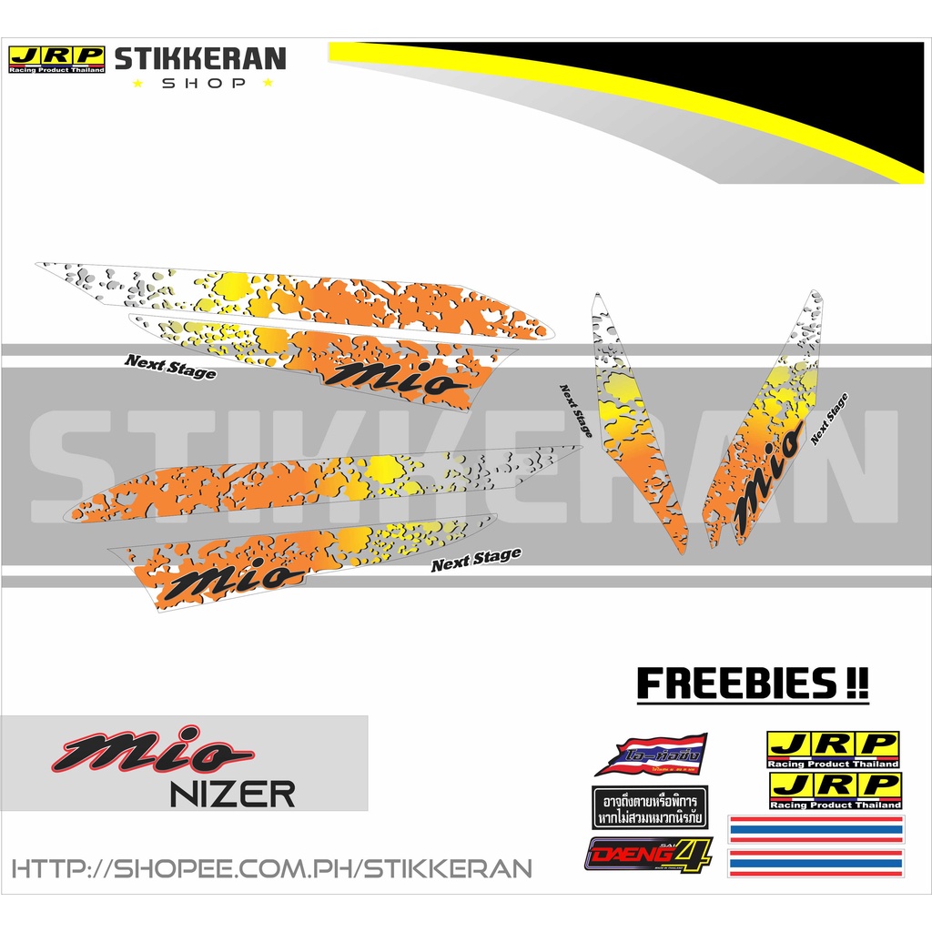 MIO AMORE/SPORTY/ONE MIONIZER DECALS (CLEAR/TRANSPARENT STICKER ...