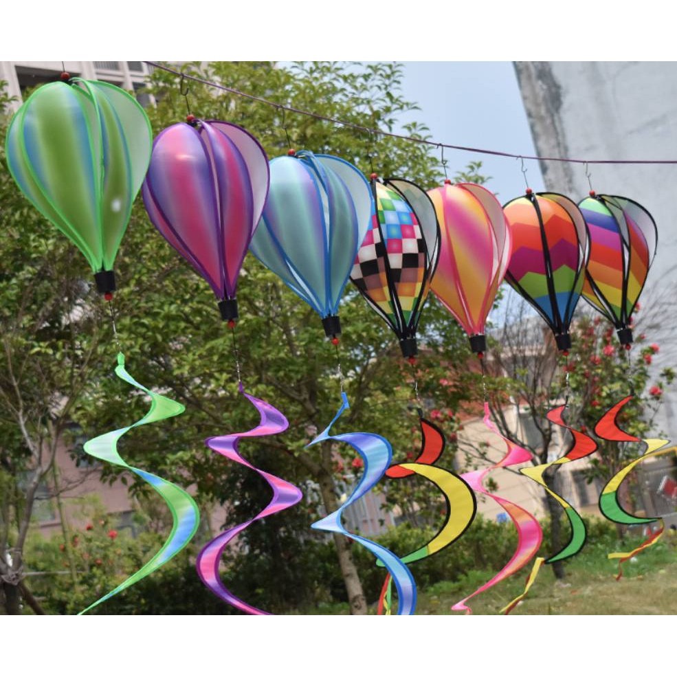 The Balloon Wind Turbine With 6 Blades Rotating According To The Power ...