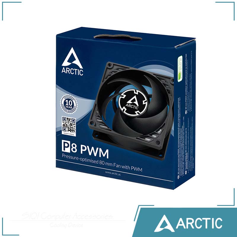 Arctic P8 PWM 4 Pin Computer Case Fan Silent 8CM Fan CPU Cooling Quiet ...