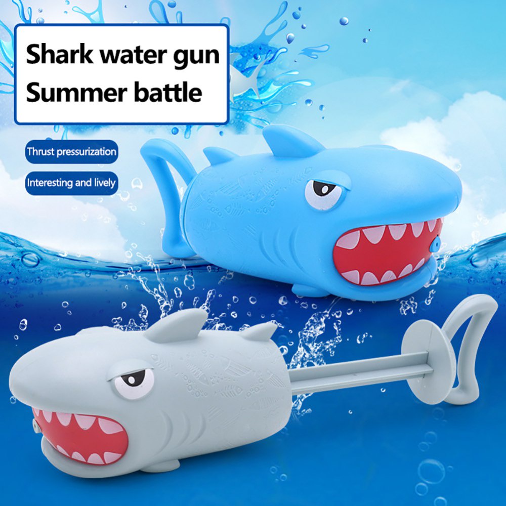 Baby Toy Children's Shark Water Gun Kids Cartoon Cute Pull-out Water ...