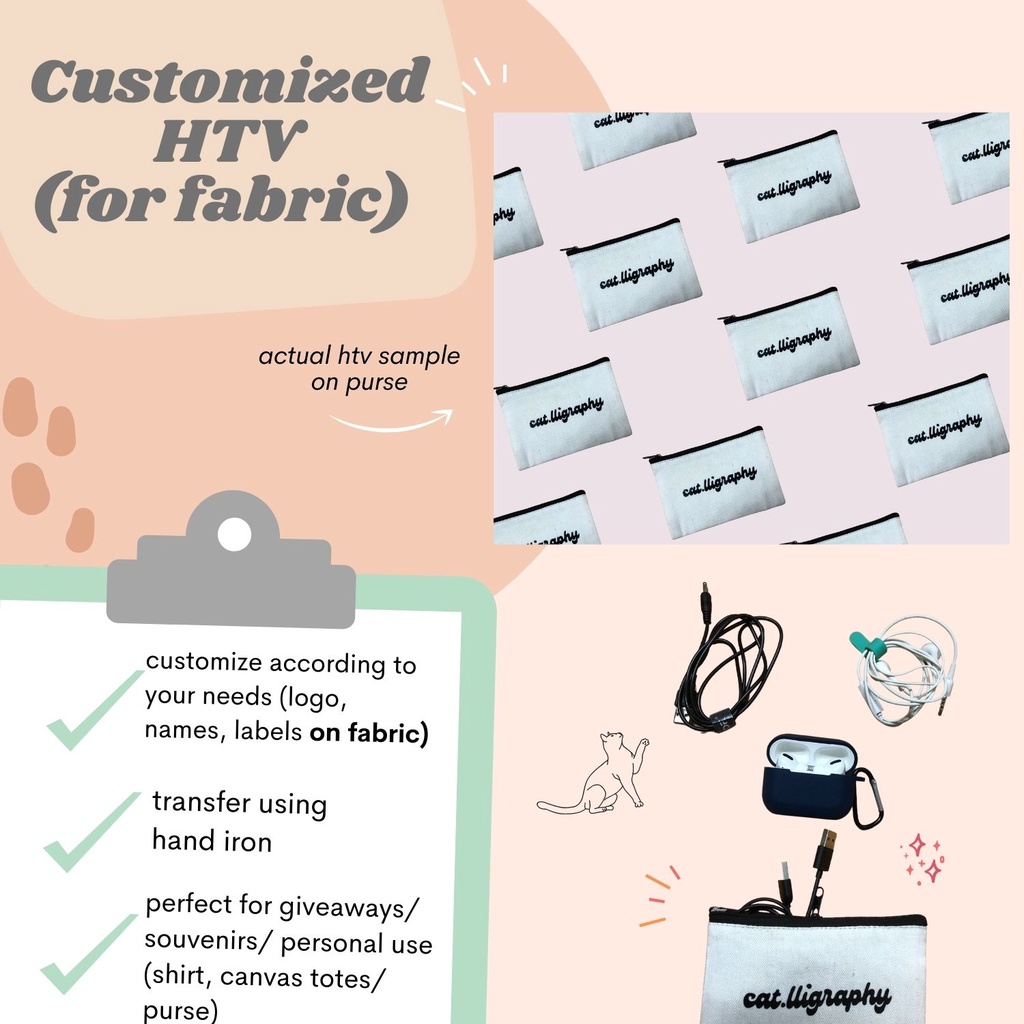 Customized HTV (for fabric) | Shopee Philippines