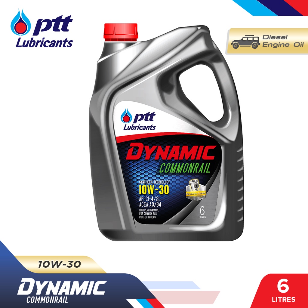 PTT Lubricants Dynamic Commonrail 10W-30 6L with FREE PTT STICKER | Shopee Philippines