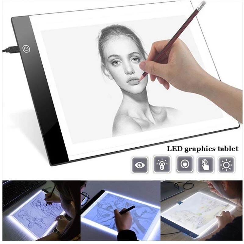 A4 LED Artist Thin Art Stencil Drawing Board Light Box Tracing Table ...