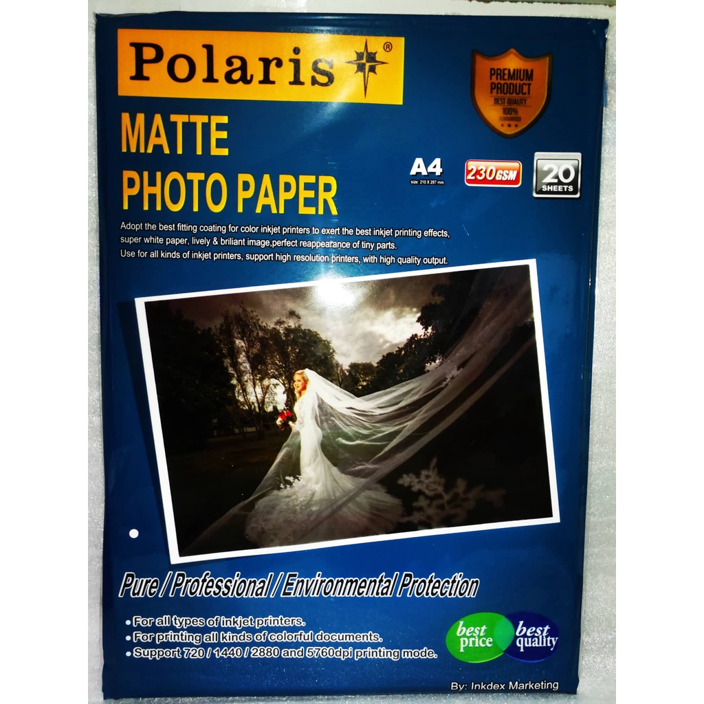 Polaris 230gsm Matte A4 Photo Paper | Shopee Philippines