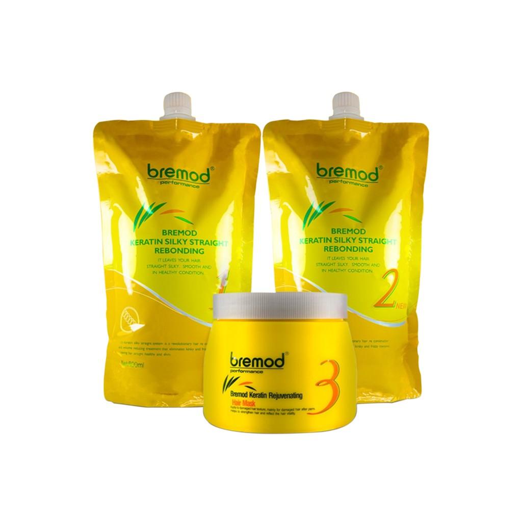 Bremod Silky Rebonding with Bremod Rejuvanating Hair Mask (Bremod Set 1 ...