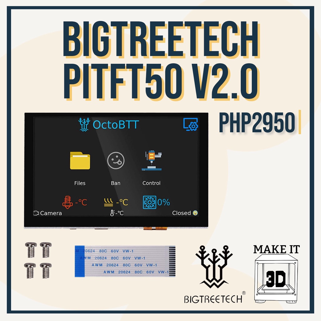 BTT BIGTREETECH TFT35 V3.0, TFT35 E3 V3.0, PITFT50 V2, TFT70-BX Touch Screen Display | Shopee ...