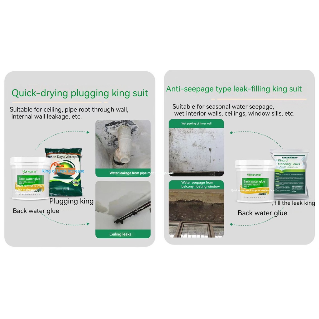 Waterproof material Ceiling leak Leak trap Roof sealant Water back glue ...