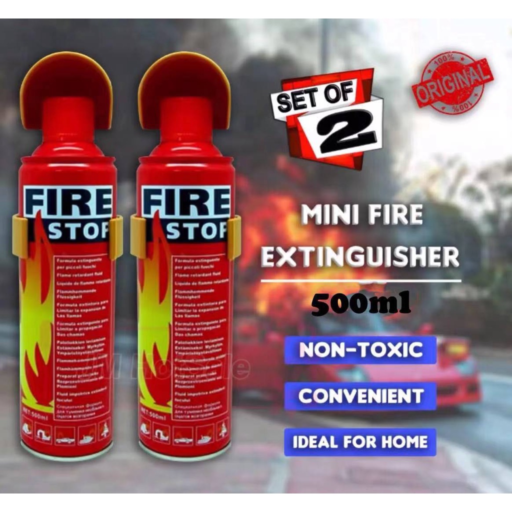 (Set OF 2) Original Car Fire Stop Fire Extinguisher Mini Fire ...