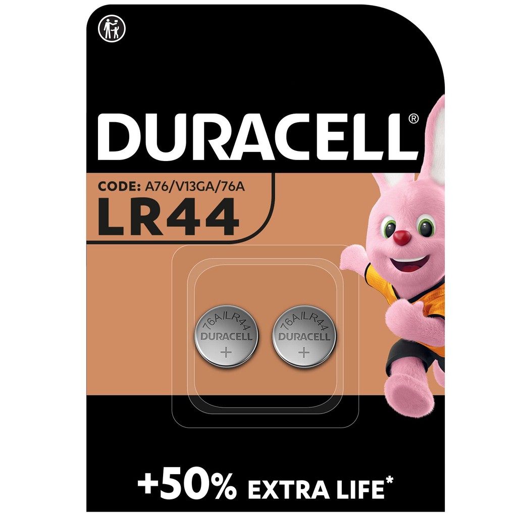 Duracell LR44 A76 76A V13GA (2pcs) 1.5v Alkaline Button Cell Battery in ...