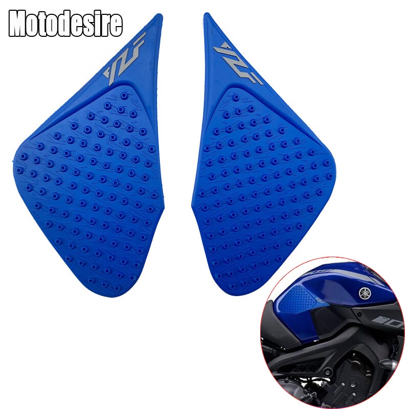 Blue Anti Slip Sticker Motorcycle Tank Traction Pad Side Knee Grip ...