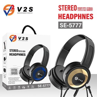 V2S SE5777 Foldable Wired Adjustable Headset Super Bass HIFI Stereo ...