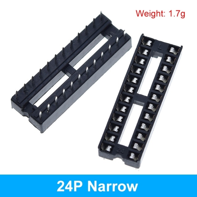 IC Socket 6P/8P/14P/16P/18P/20P/24P/28P DIP IC Seats Adaptor Solder Type 28 Pin Narrow Body DIP ...