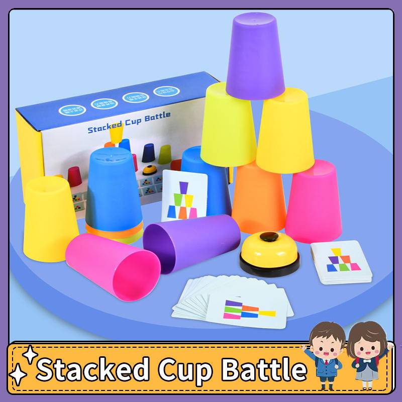 Children Stacking Cups Against Educational Early Education Toys Color ...