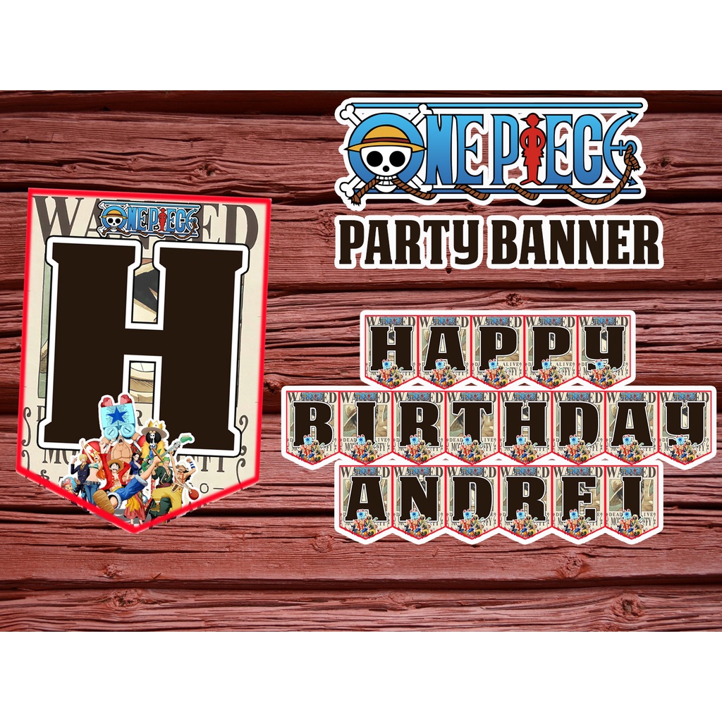 Customized ONE PIECE Happy Birthday Banner | Shopee Philippines