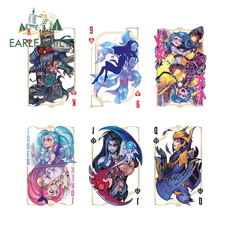 EARLFAMILY 13cm for League of Legends Poker Seraphine Shieda Kayn Jinx ...