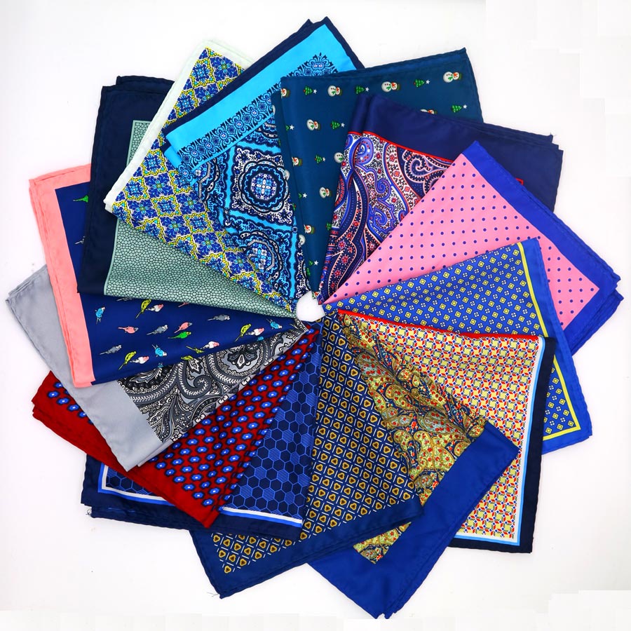 New Popular 32 x 32CM Large Handkerchief Man Paisley Flower Dot Pocket ...
