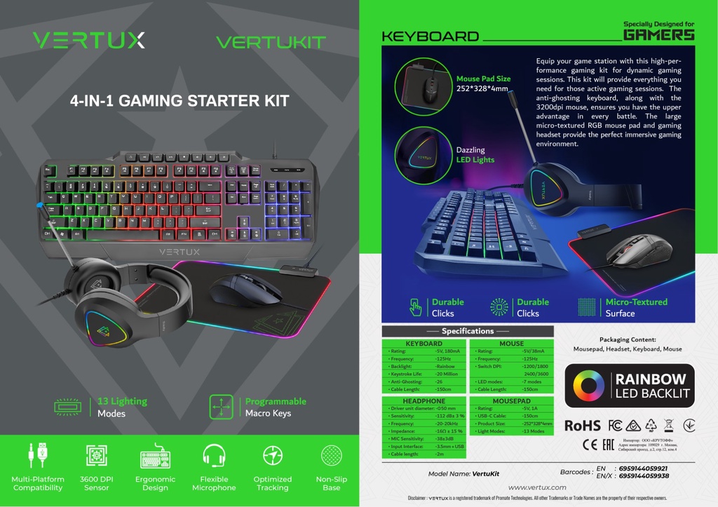 Vertux Vertukit 4-In-1 Gaming Starter Kit | Shopee Philippines