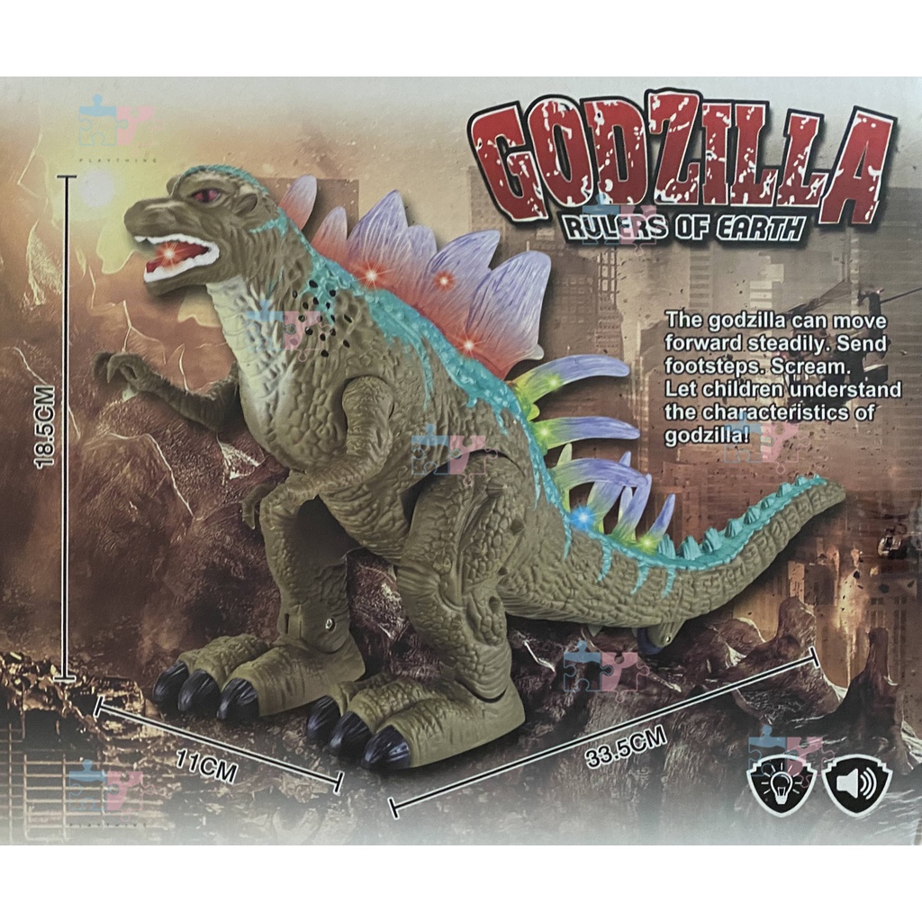 Walking Godzilla with Lights and Sounds Toy Toys Children Kids FunHouse ...