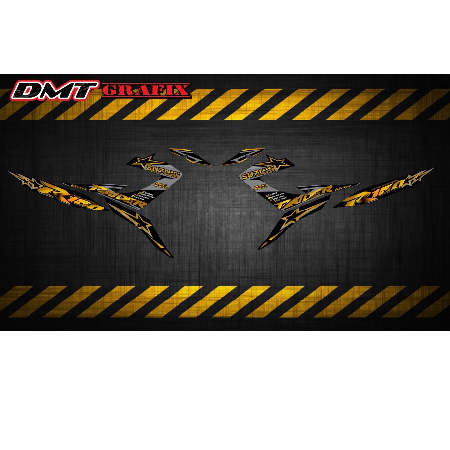 Decal Sticker for SUZUKI RAIDER R 150, Raider Gold Star Edition ...