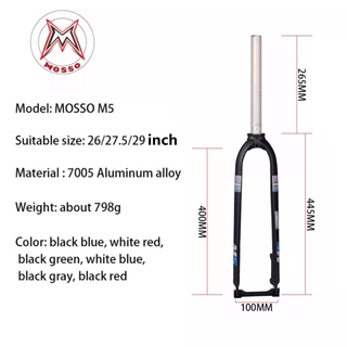 Mosso Fork M3 M5 M5E M5EV M5L M6 MTB Bike Fork Suitable for 26 27.5 ...