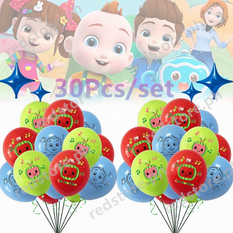 Cocomelon Latex Balloons Happy Birthday Party Decorations Family ...