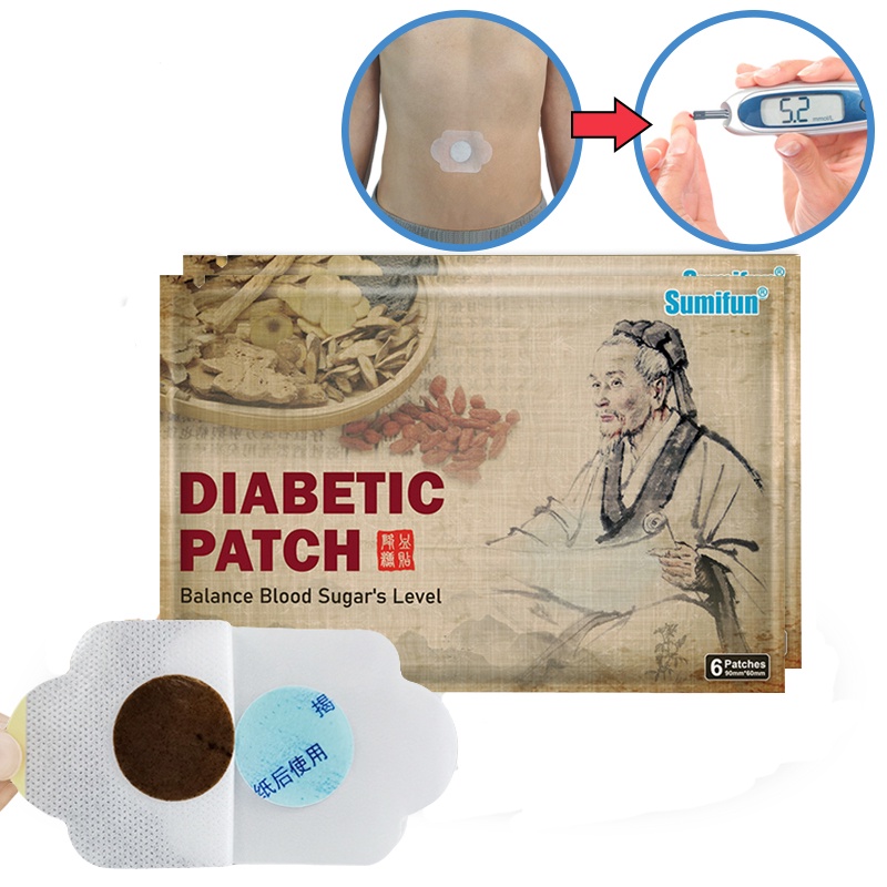 6 PCS Diabetic Patch Stabilizes Blood Sugar Level Balance Blood Glucose ...