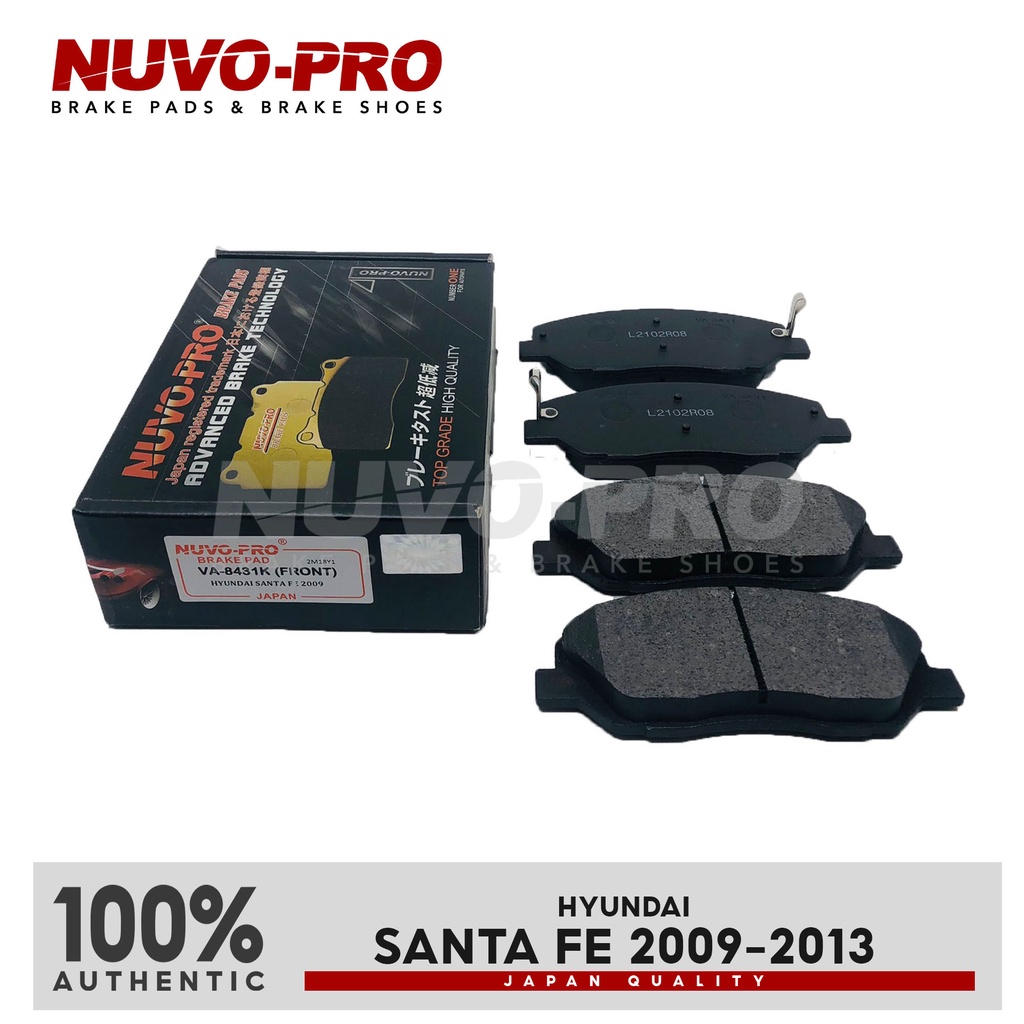 Nuvo-Pro Brake Pad Front Hyundai Santa Fe/Kia Sorento 2010-2015 VA ...