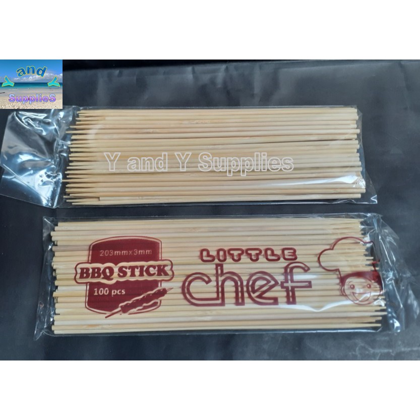 Bamboo Barbecue Stick 8"; Yakitori stick 6" (100 Pieces) | Shopee ...
