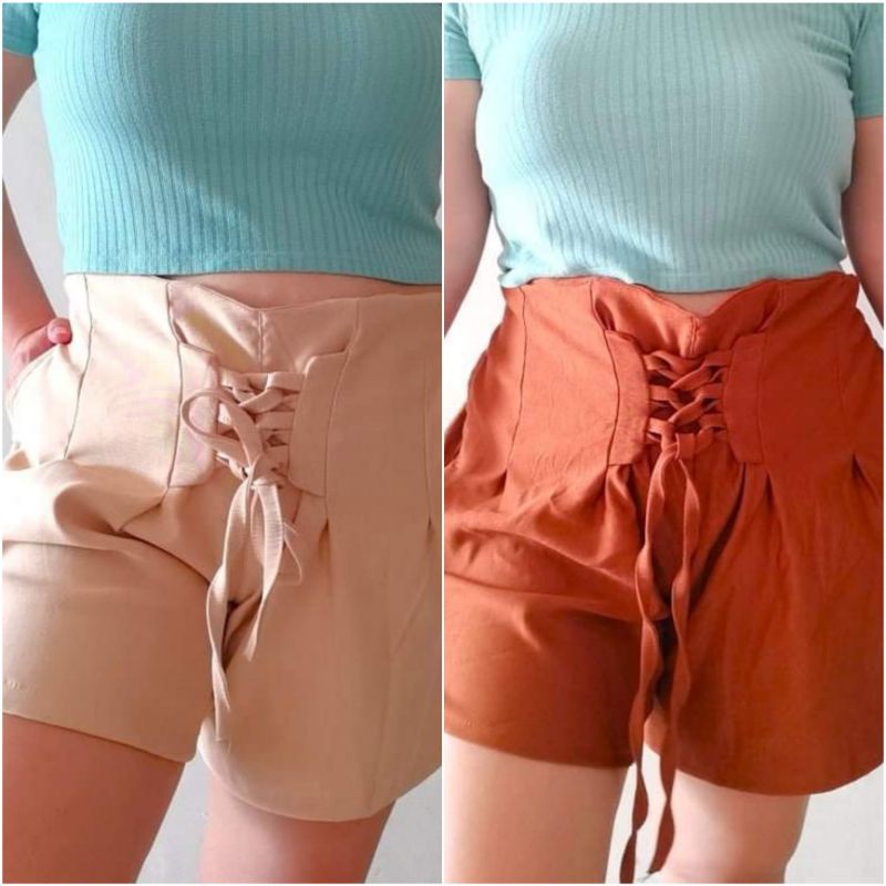 Plus Size Highwaist Shorts fits 36 to 44 Garterized back | Shopee ...