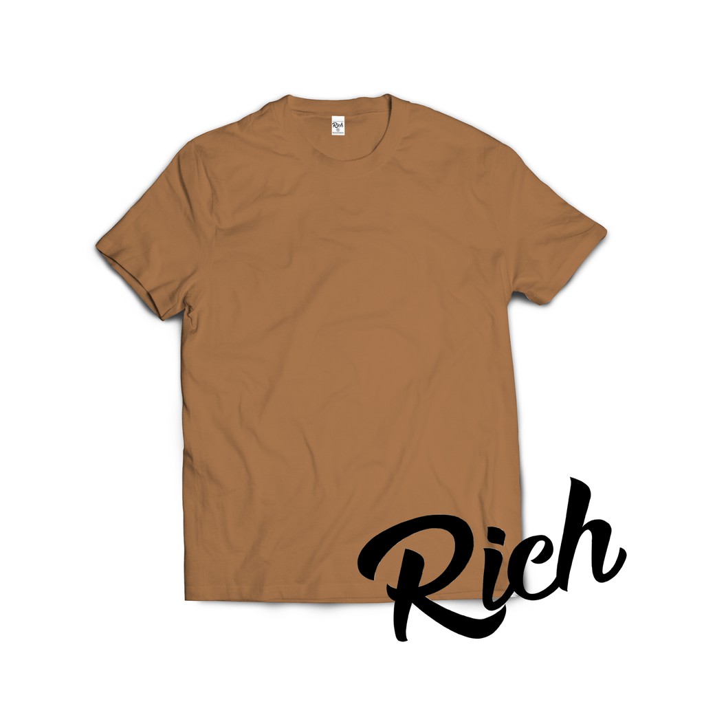 RICH plain t-shirt light brown. | Shopee Philippines