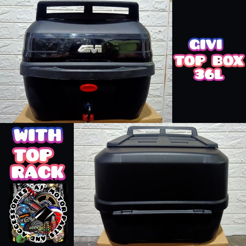 GIVI TOP BOX 36LITTER WITH TOP RACK AND RILL | Shopee Philippines