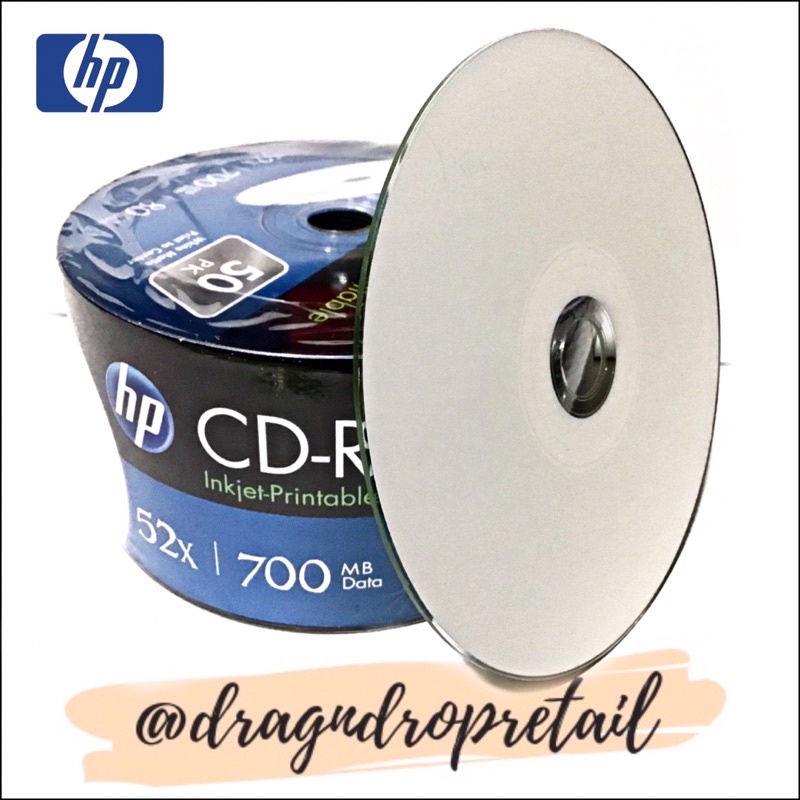 HP CD-R CDR CD R 52x 700MB Inkjet Printable Recordable Blank Disc ...