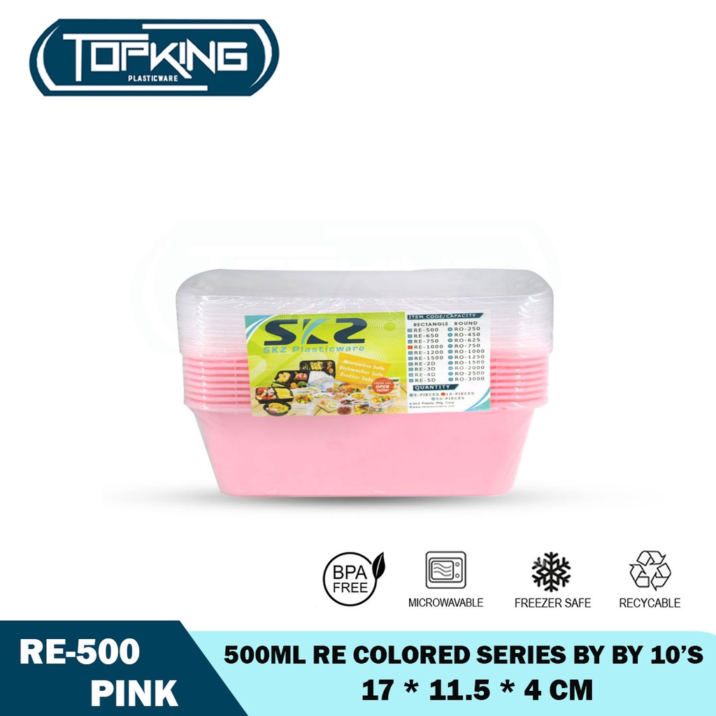 Re 500 Colored Series Pink Microwavable Container | Shopee Philippines