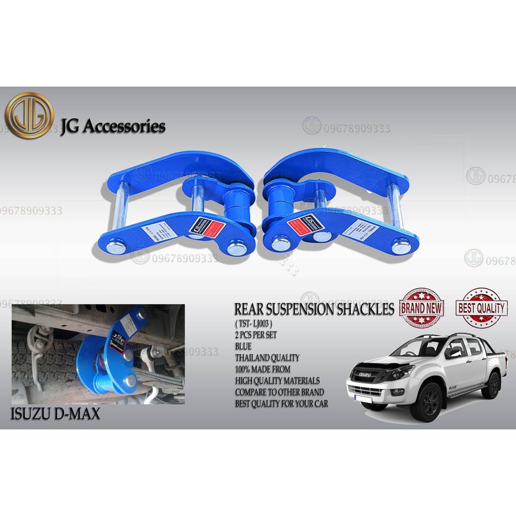 ISUZU DMAX/D-MAX 2016-2021 REAR SHACKELS 2"/REAR SUSPENSION SPRING LIFT ...