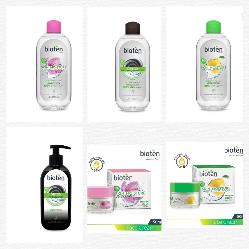 BIOTEN 24hr Micellar Cleansing Gel/Moisturizing Cream/Micellar Water ...