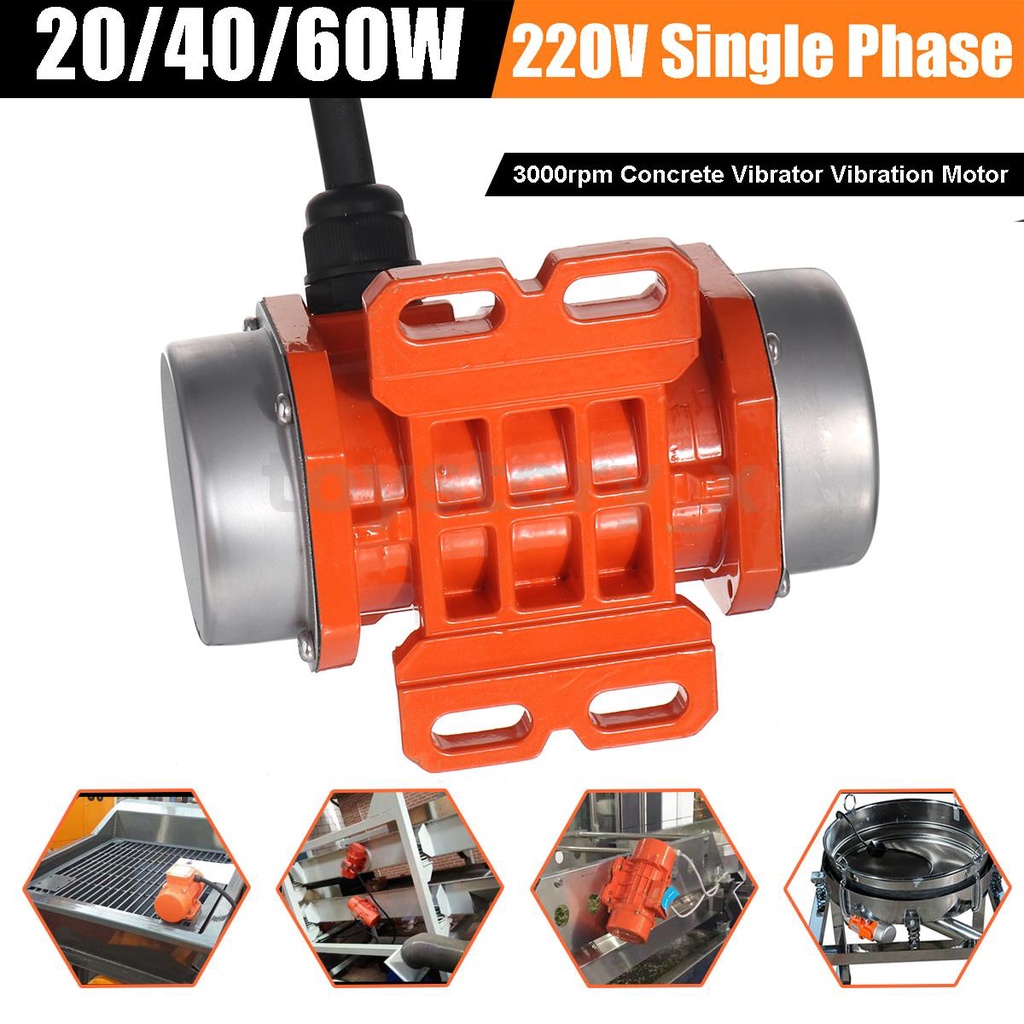 60W 220V Vibration Motor Concrete Shaker Vibrating Motor Asynchronous ...