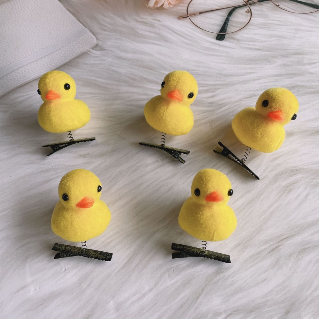 1PCS Headwear Baby Girl Cute Yellow Duck Hair Clip Chick Barrette Funny ...