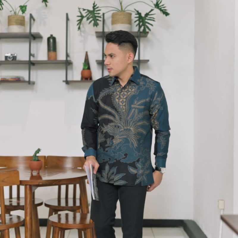KEMEJA Doby laseman PREMIUM long men's batik shirt, office batik, men's ...