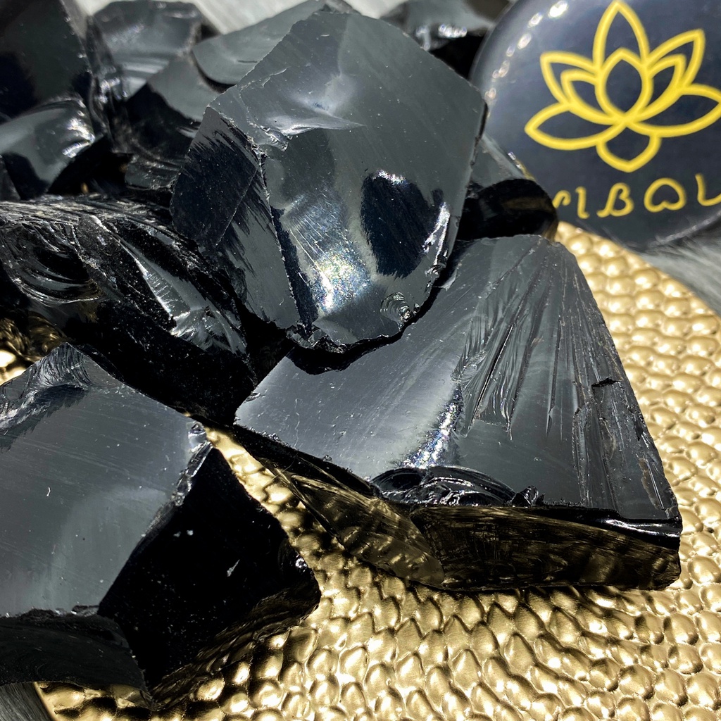 Black Obsidian (Protection, Grounding) Raw Crystal Stone Volcanic Glass ...