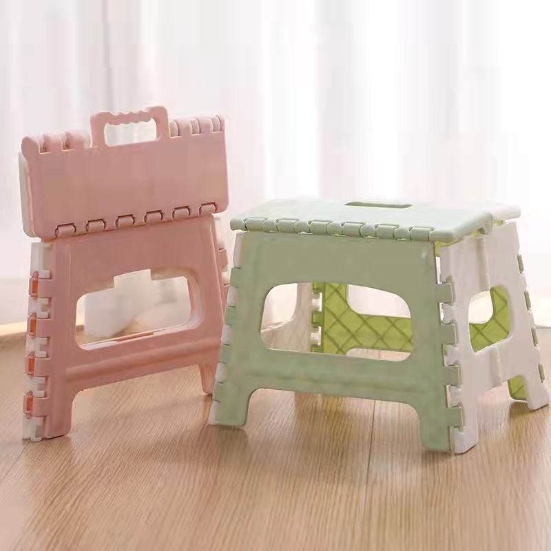 Plastic Folding Step Stool with Handle Collapsible Small Foot Stool ...