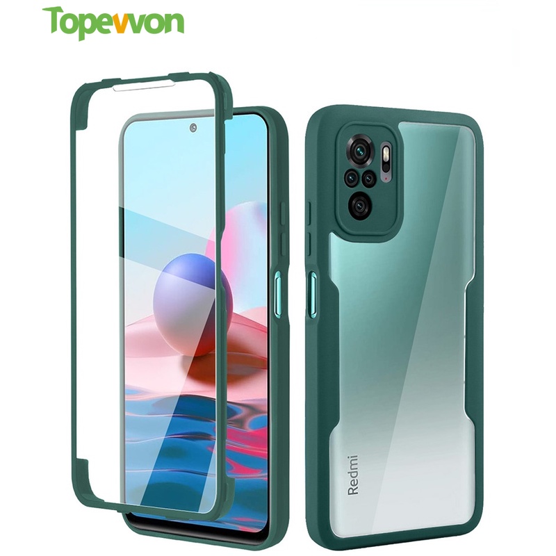 Topewon 360 Full Protection Case For Xiaomi Redmi Note 10 10s 9 9T 9S ...