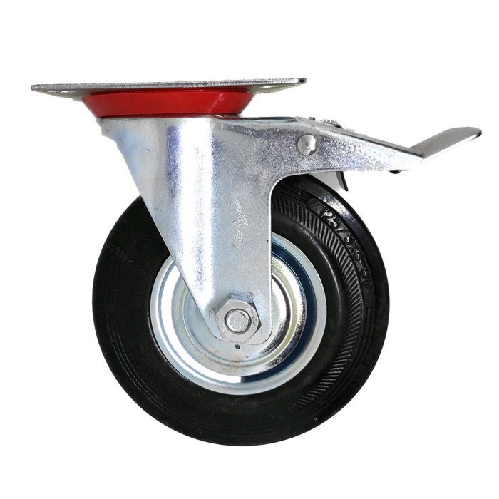 Xander 5-inch Trolley Wheel On Brake - 5-inch Push Cart Trolley Wheel ...